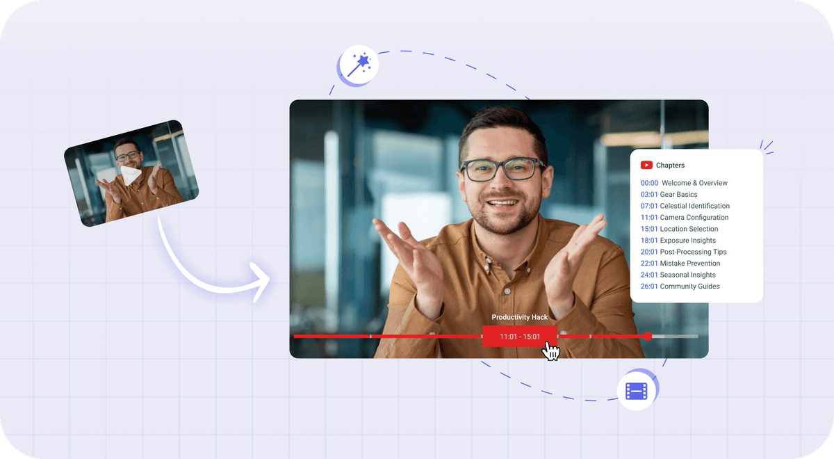 Automatic YouTube Timestamp Creation | Exemplary AI